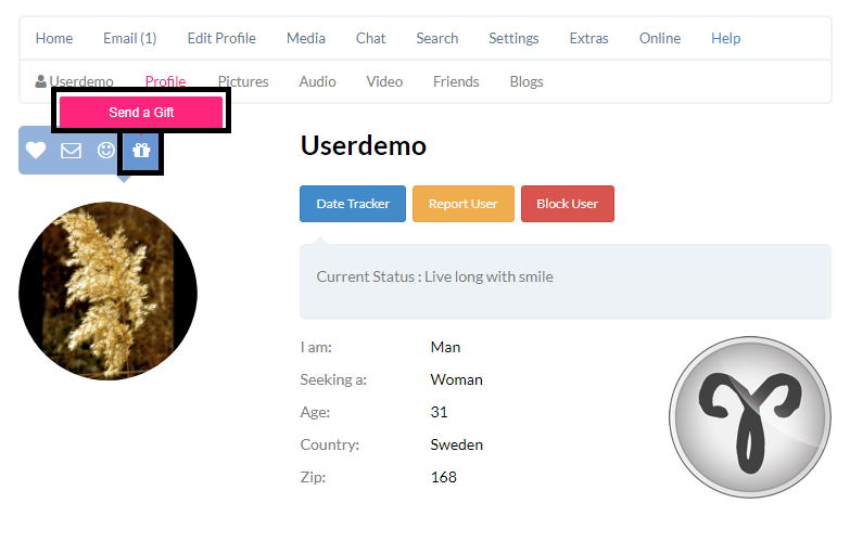Sending Virtual Gifts | WordPress Dating Plugin