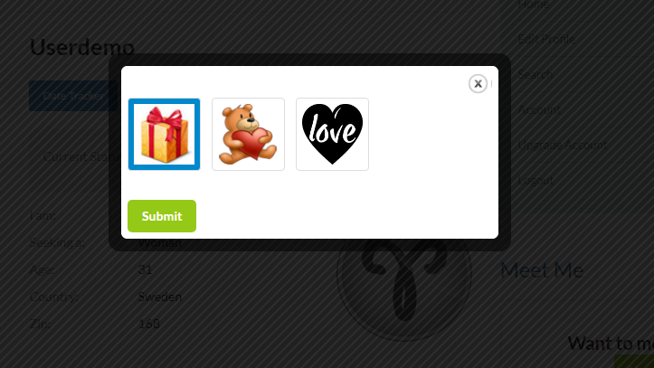 Sending Virtual Gifts | WordPress Dating Plugin