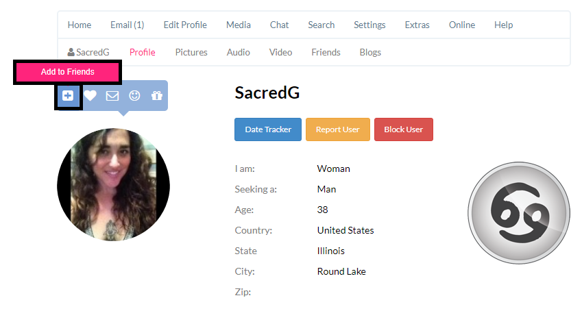 Adding friends | WordPress Dating Plugin