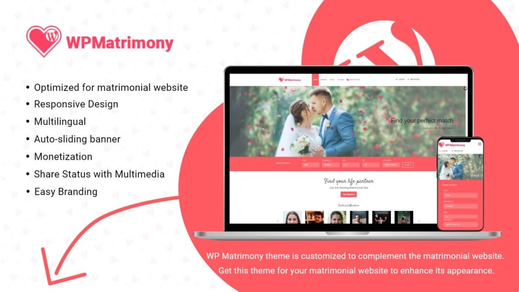 WP Matrimony Theme for matrimonial matchmaking
