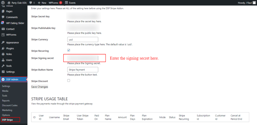 Stripe Documentation – Recurring | WordPress Dating Plugin