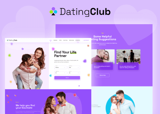 Dating Club Theme - Premium WordPress Dating Theme