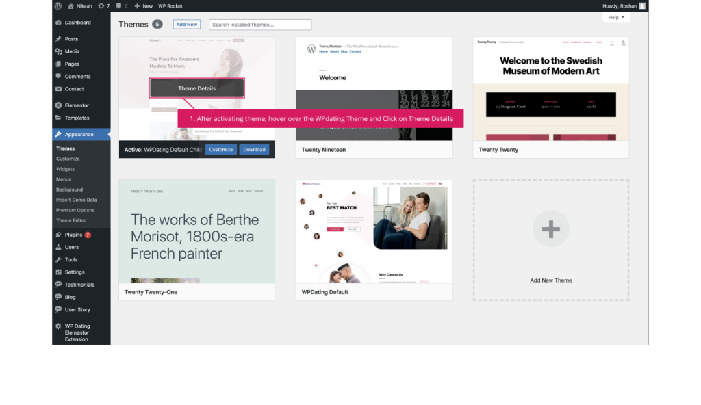 Nikaah Theme Installation Documentation | WordPress Dating Plugin