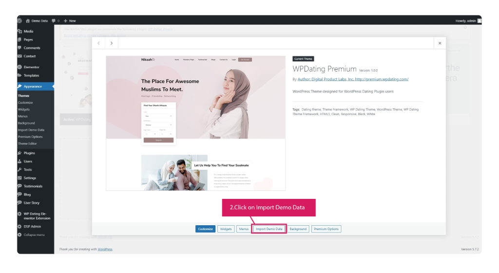 Nikaah Theme Installation Documentation | WordPress Dating Plugin