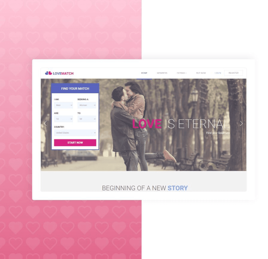 LoveMatch Theme - Premium WordPress Dating Theme